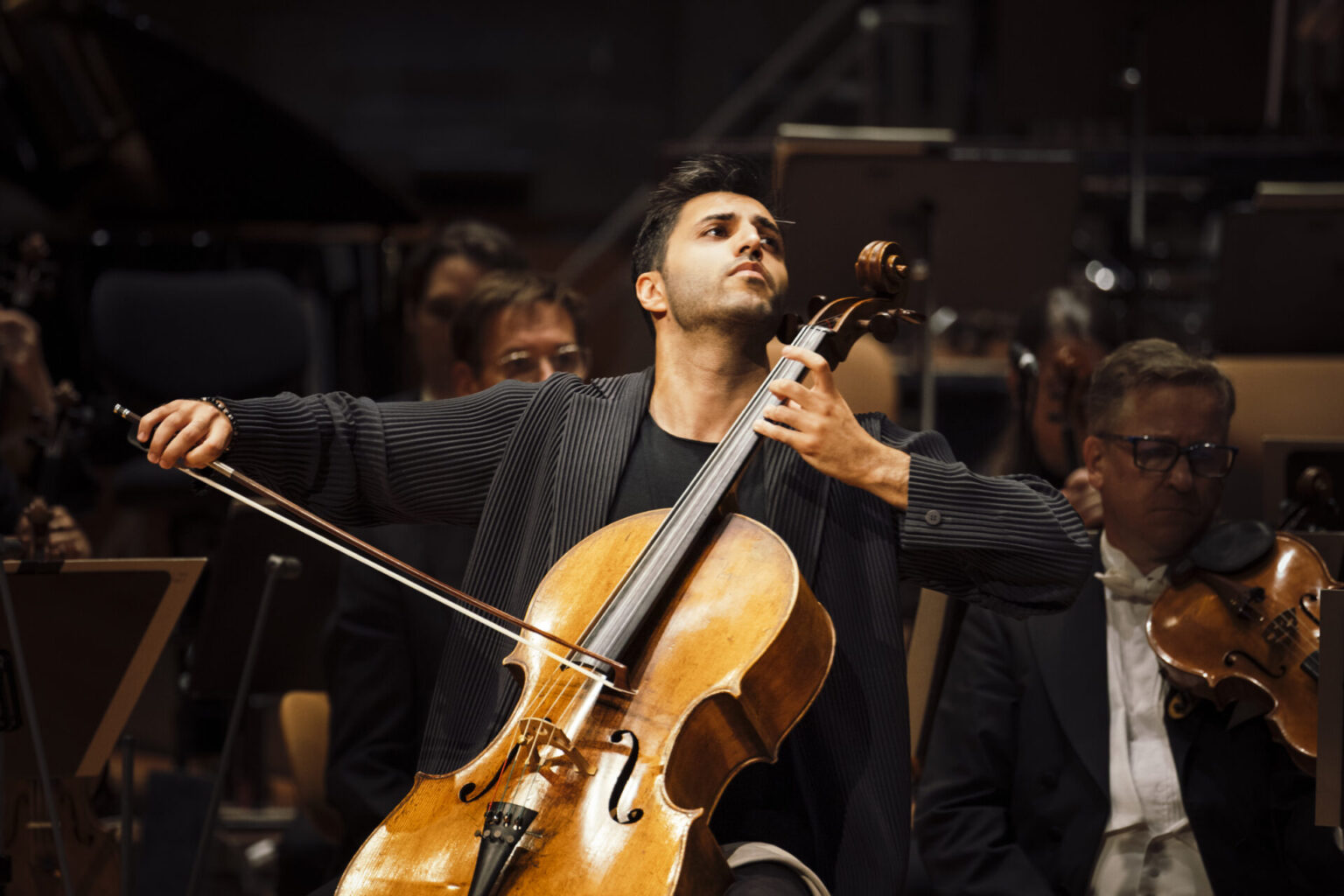 Kian Soltani am Violoncello auf dem Musikfest Berlin. Mit dem Deutschen ...